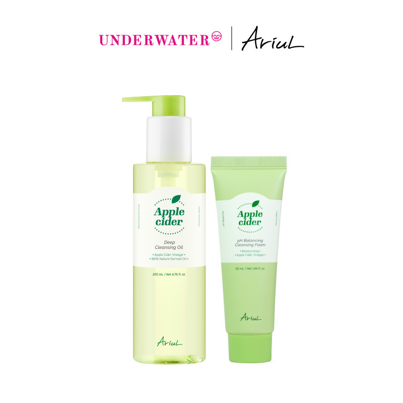 ARIUL Apple Cider Cleansing oil 200ml + cleansing foam 50ml | Shopee ...