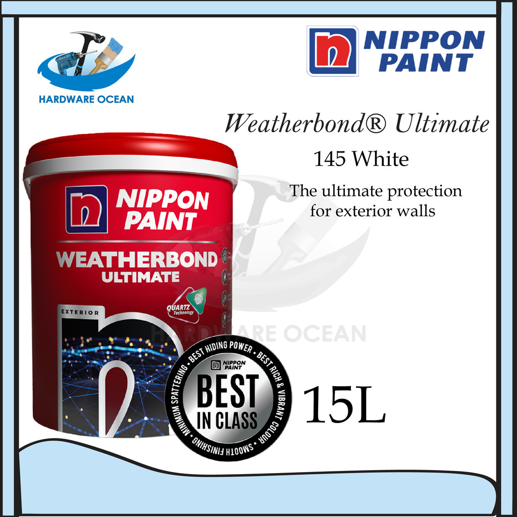 15L Nippon Paint Weatherbond Ultimate 145 White The Ultimate Protection ...