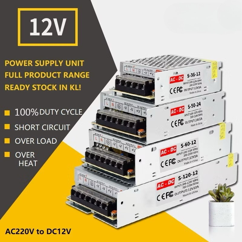 Power Supply Transformer AC To DC 24V 12V 1-40A Switch Mode Led SMPS ...