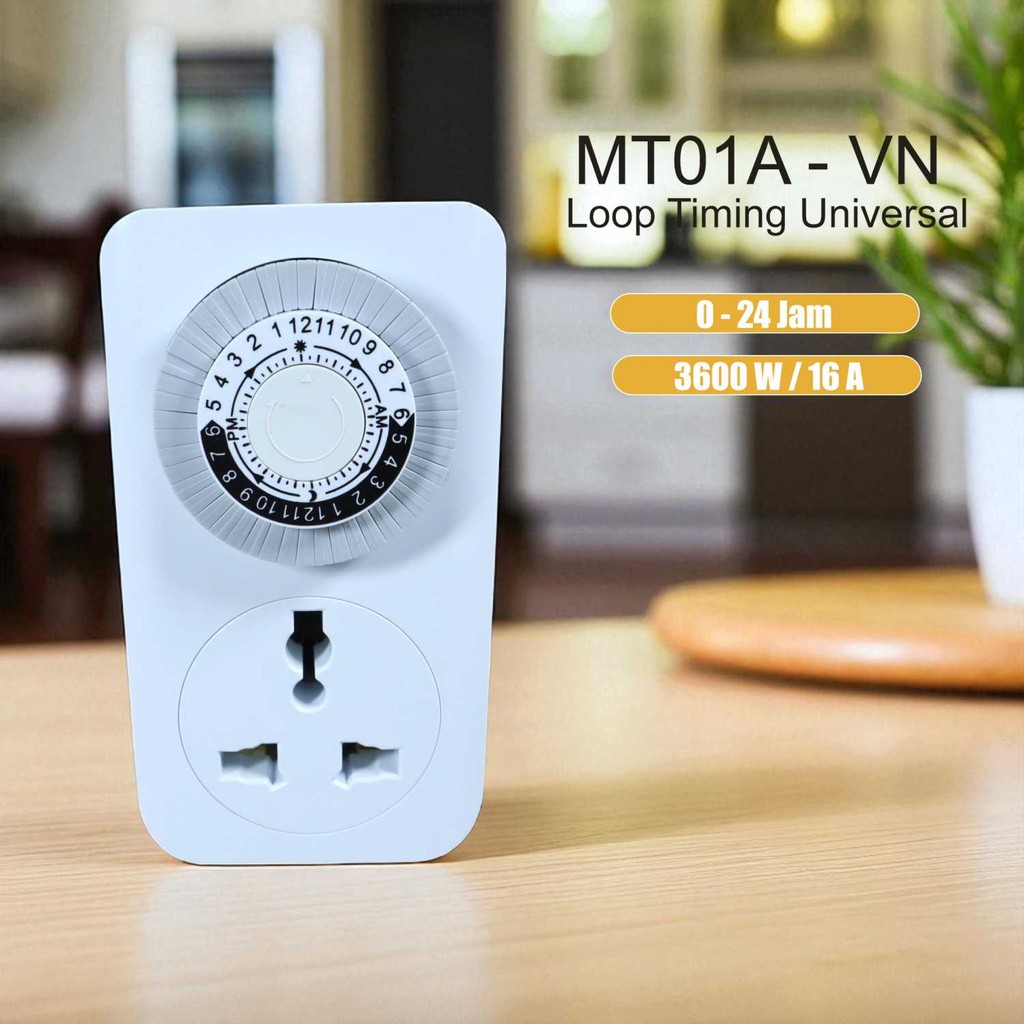 AH - Fascia Mechanical Timer Switch Analog 24 Hours 16A 220V 3600W - MT01A-VN | Shopee Malaysia