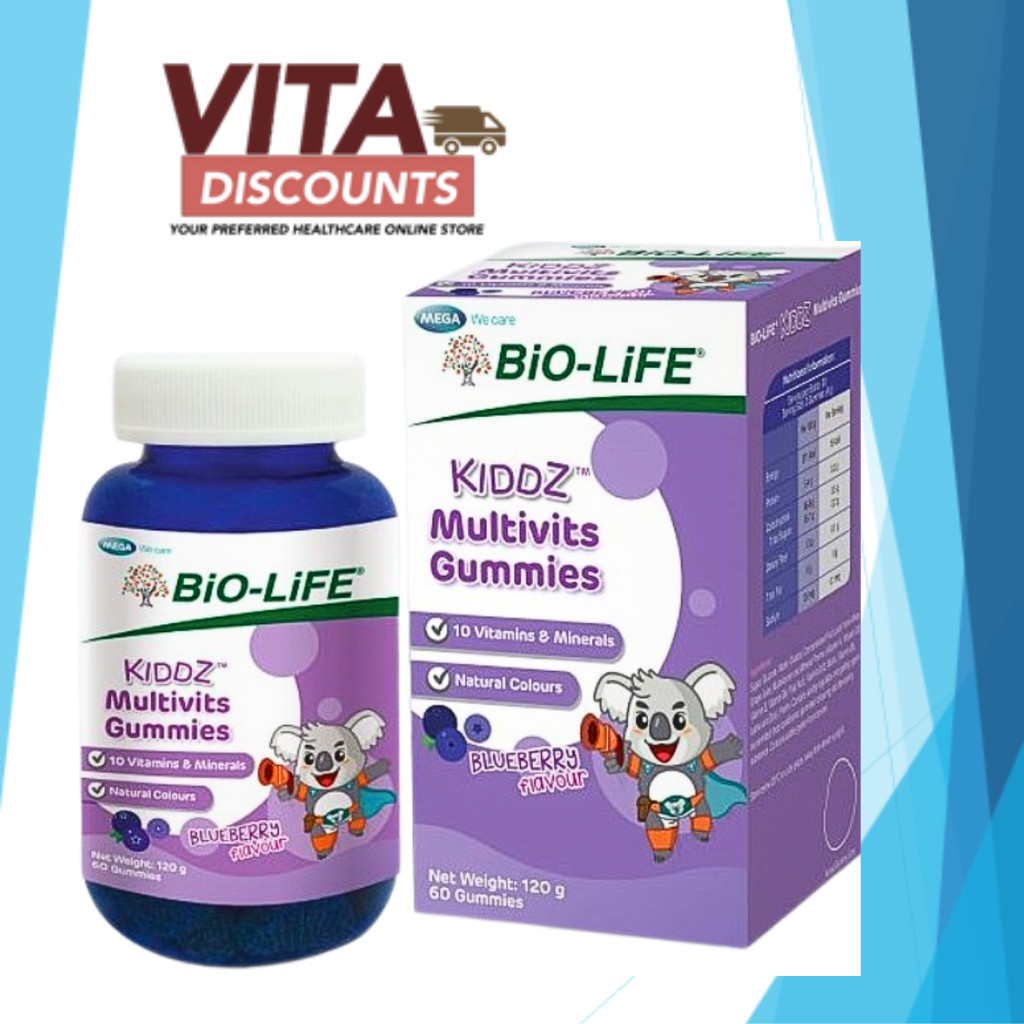 BIO-LIFE KIDDZ MULTIVITS GUMMIES BLUEBERRY 60S EXP08/2026 | Shopee Malaysia