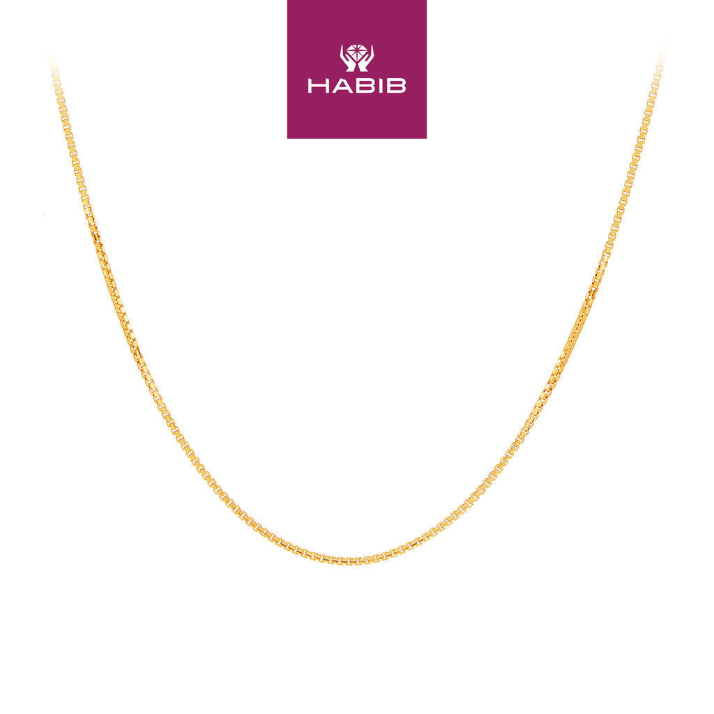 HABIB Oro Italia 916 Yellow Gold Necklace GC2249 (22K Gold) | Shopee ...