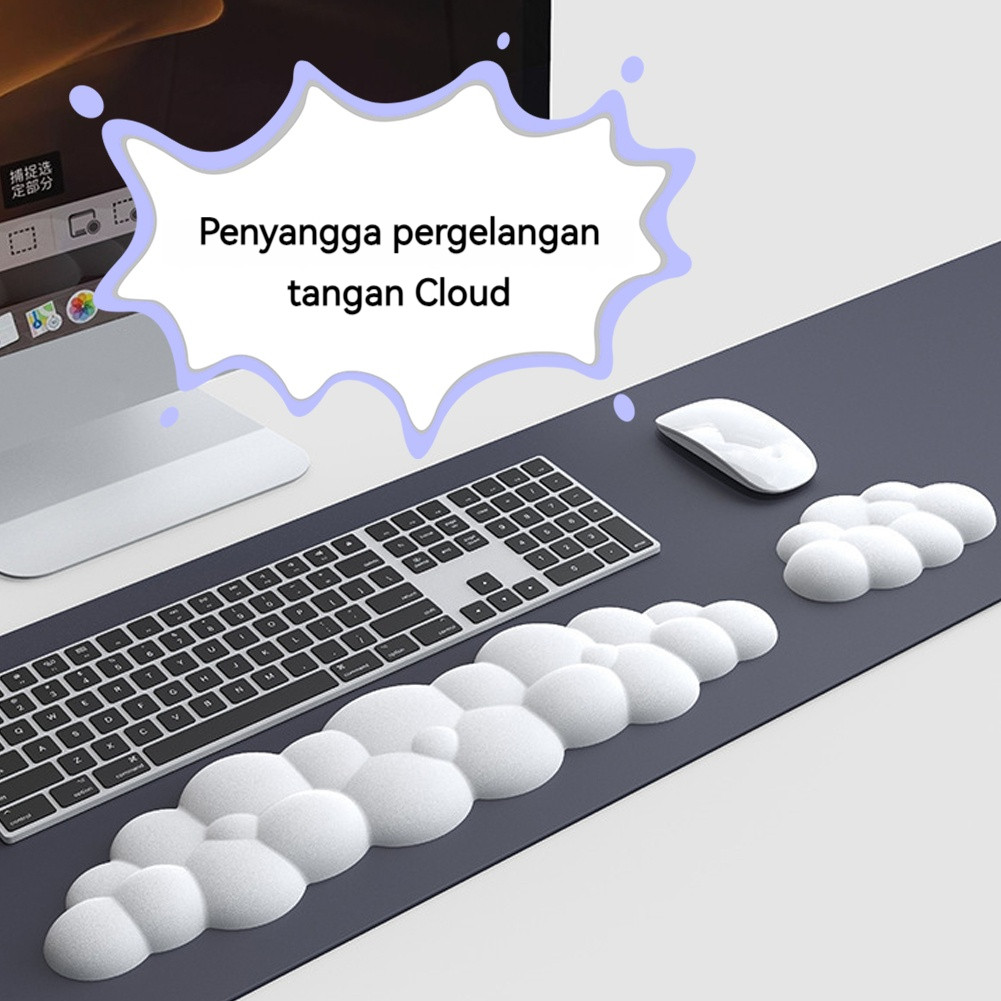 PU Leather Cloud Design Keyboard Wrist Rest Pad for Typing and Gaming ...