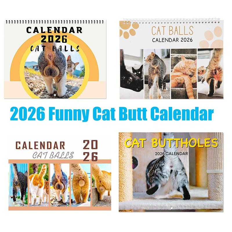Cat Butts 2026 For Cat Lovers Funny Cats Calendar,Kitten Butt Calendar ...
