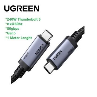 UGREEN USB-C 5 GEN 5 80GBPS 240W 8K@60HZ 1METER UG-L706-65383 | Shopee Malaysia
