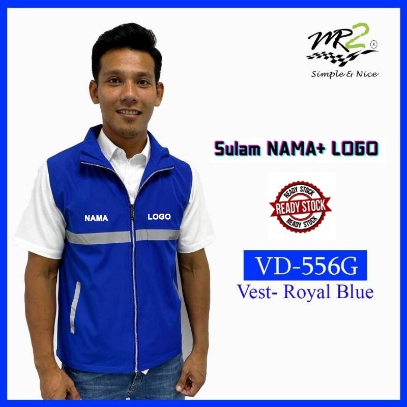 VEST KOPERAT ZIPPER ROYAL BLUE VD-556G | Shopee Malaysia