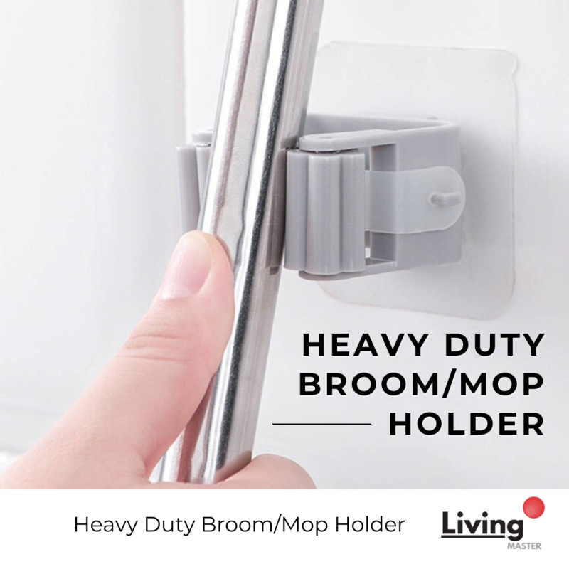 Heavy Duty Wall Mounted Broom Mop Holder Organizer for housekeeping ...