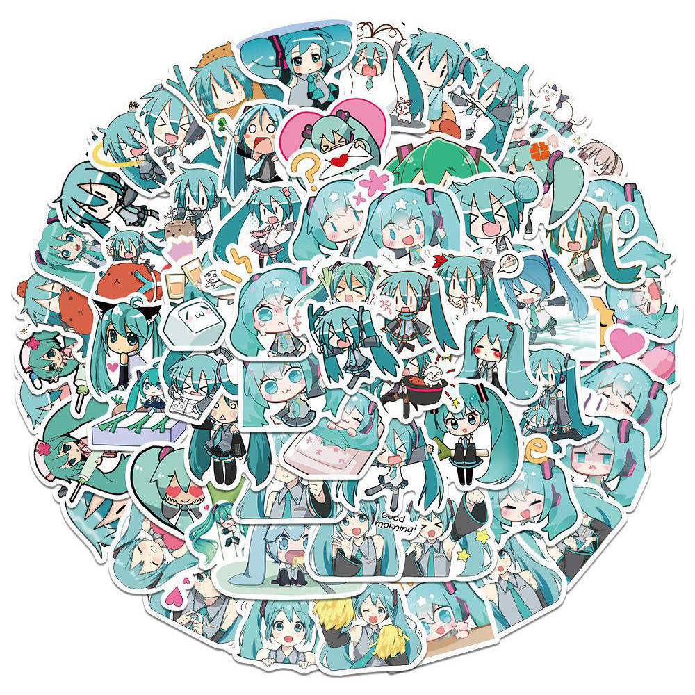 Y&P| Hatsune Miku Stickers Set Japanese Anime Graffiti Waterproof ...