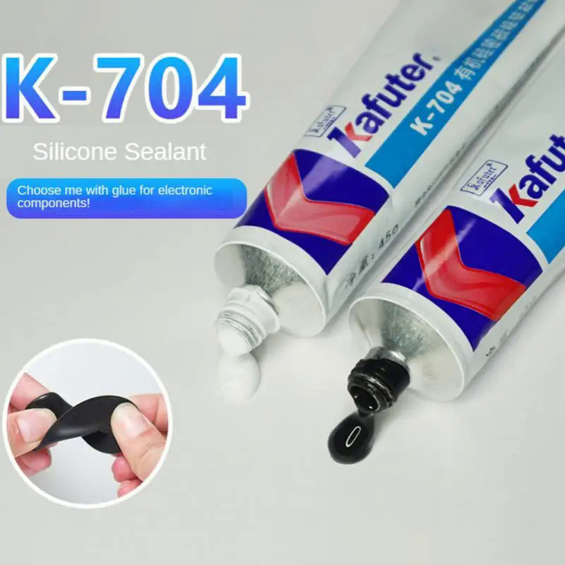 Kafuter 50g Silicone Industrial Adhesive K-704 704B Rubber White balck Transparent Glue ...
