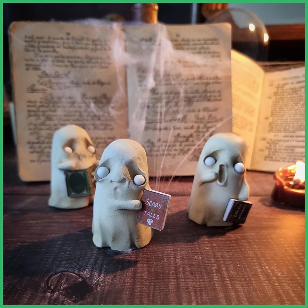Ghost Statue Halloween Ghost Sculpture Decor Spooky Home Decor Figurine ...