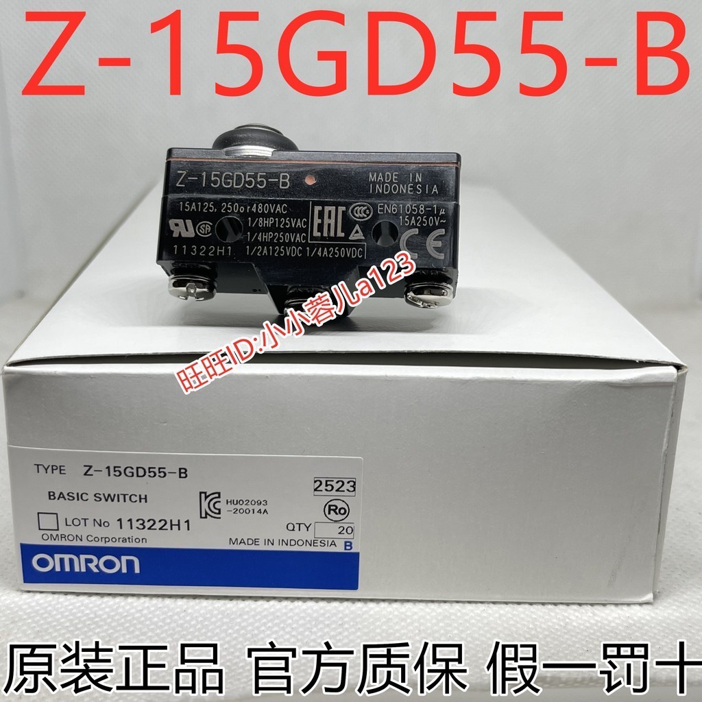 Original Authentic Omron Z-15GD55-B Limit Micro Stroke Switch High Temperature Resistant ...