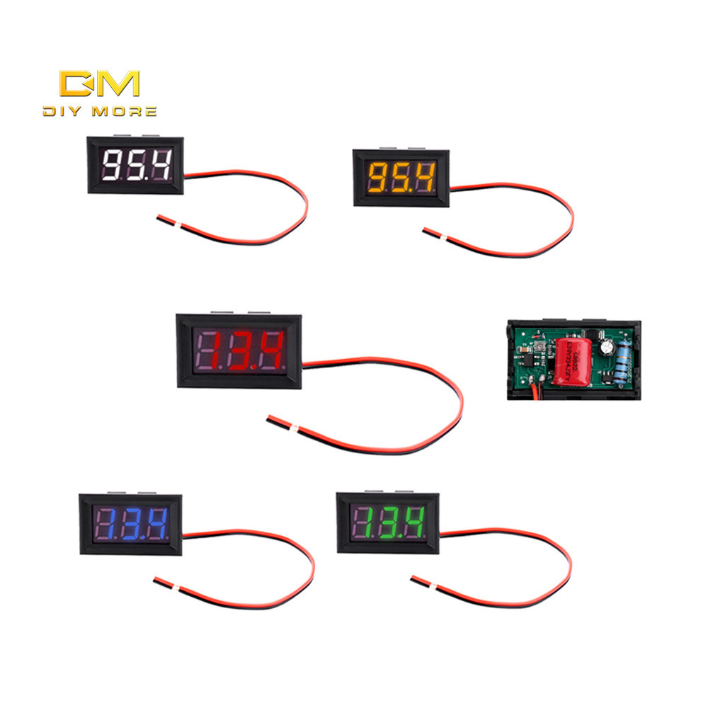 DIYMORE Digital Voltage Display 0.56" Two-Wire AC70~500V LED Voltmeter ...