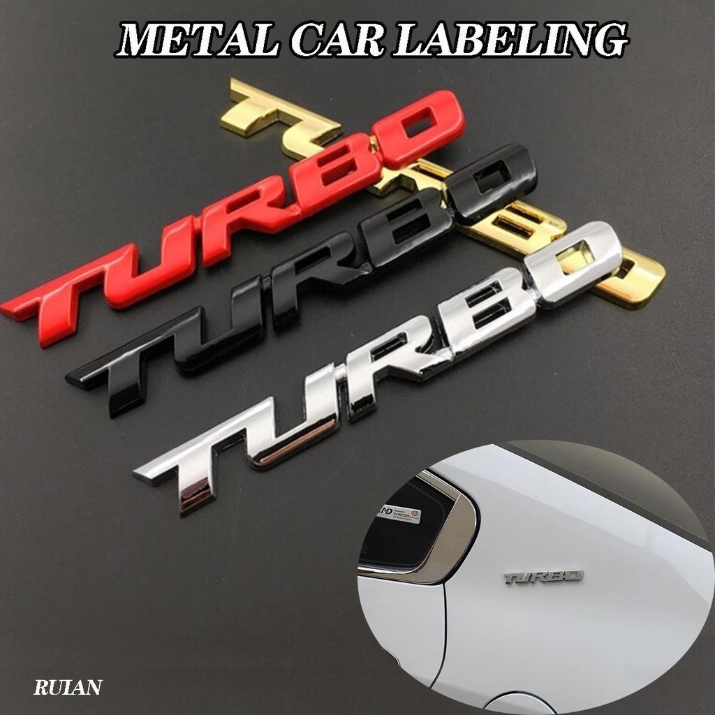 Metal Car Decals Personalized Tuning Turbo Car Stickers Car Stickers ...