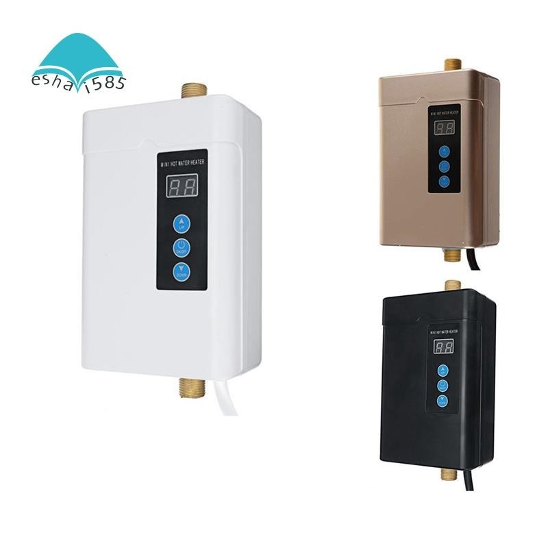EU Plug Electric Water Heater 4000W 220V Tankless Instant Hot Water ...