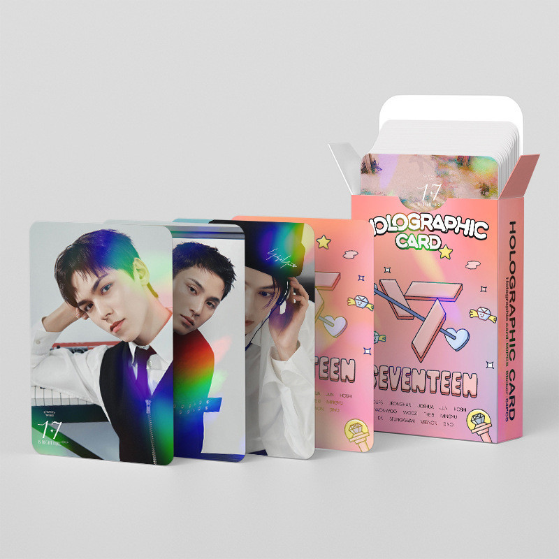 50-124pcs SEVENTEEN Holographic Laser LOMO Cards 17 IS RIGHT HERE Joshua S.Coups Hoshi Mingyu ...