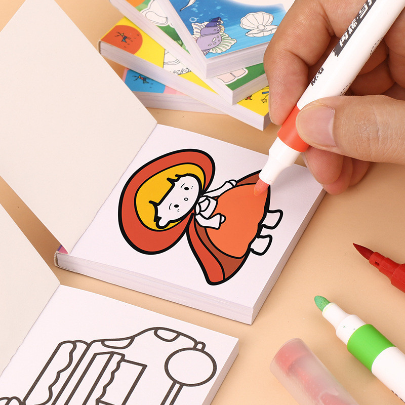 [50 Sheet/set] Mini Cartoon Handy Doodle Book Children's Notepad ...