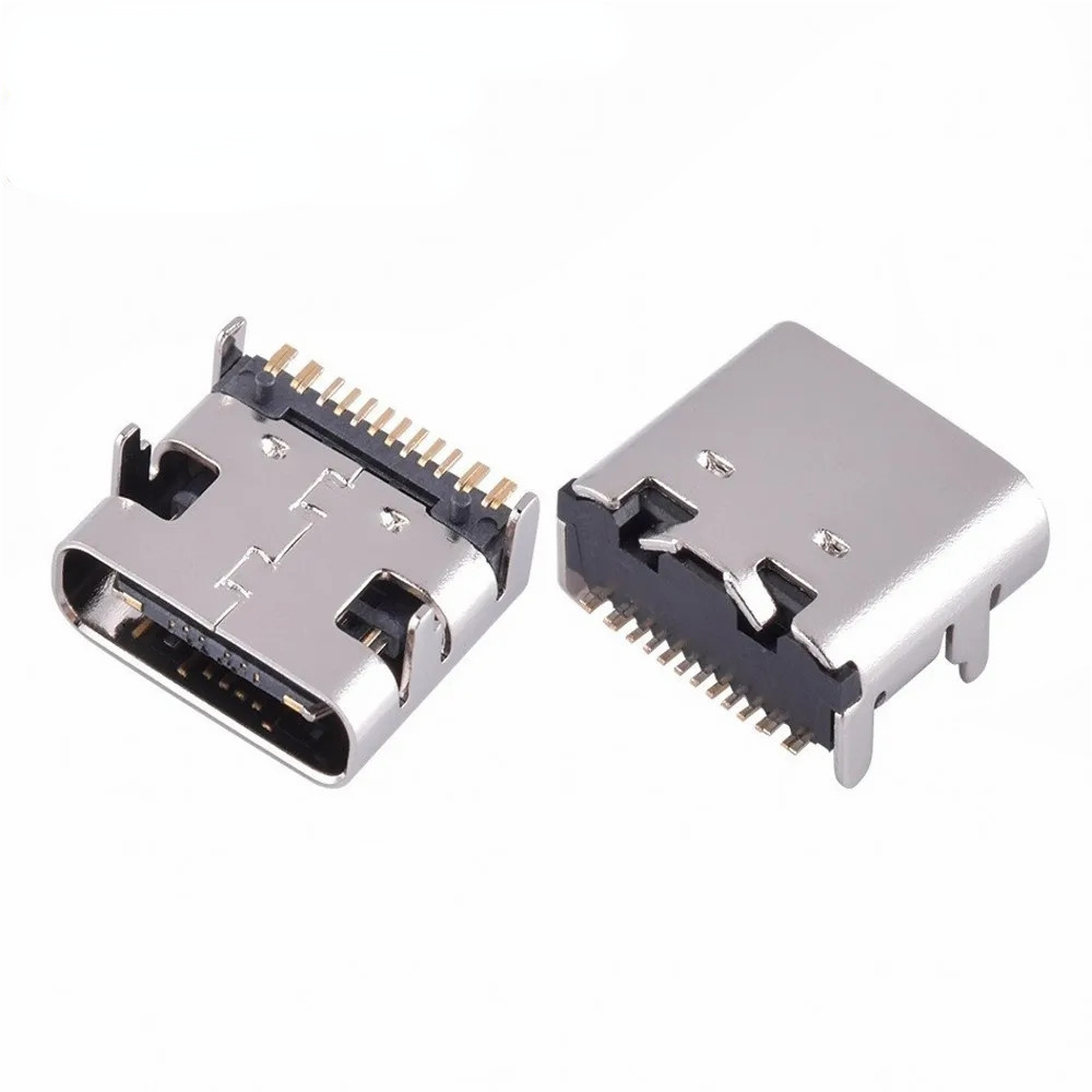 Patch USB-3.1 Socket Type-C Female Socket 16P HD Transmission Interface ...