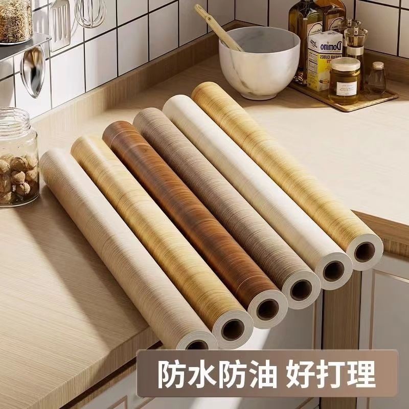 New Style Wood Grain Stickers Wardrobe Furniture Refurbishment Color ...