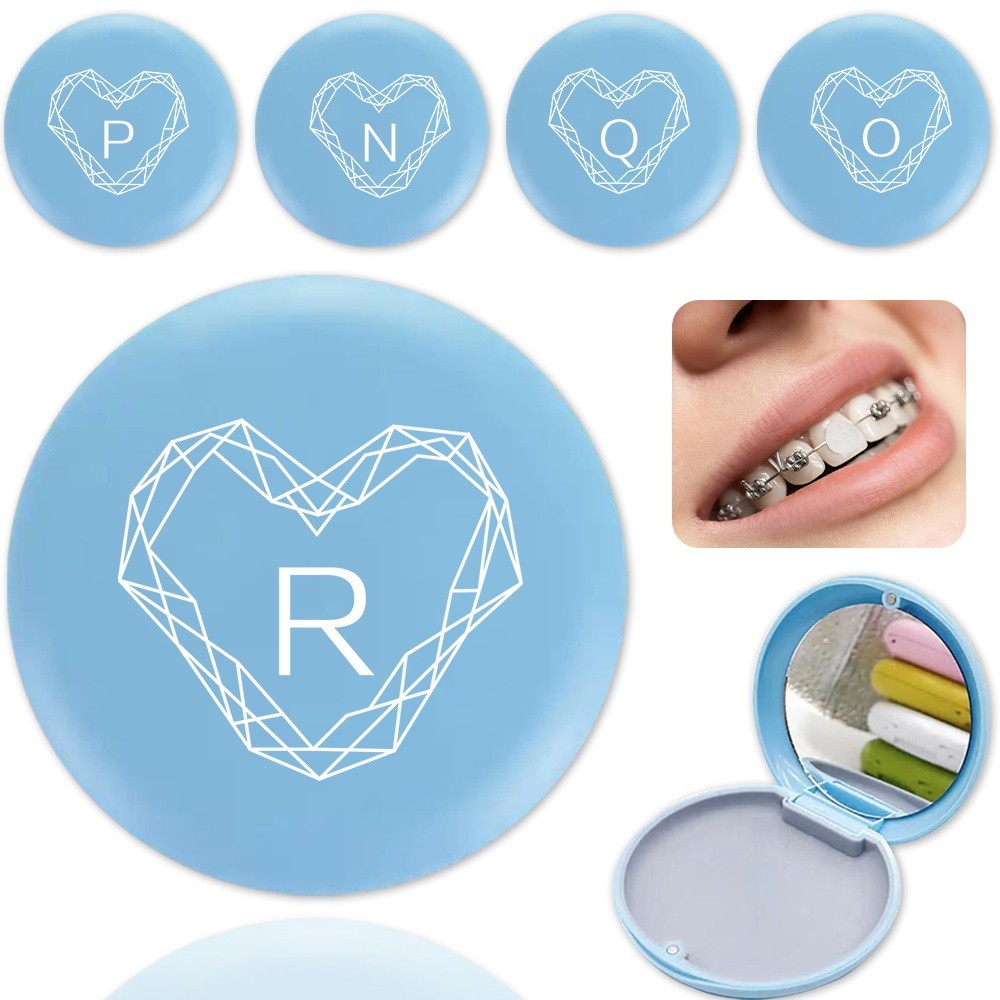 Travel Diamond Letter Pattern Teeth Box Portable Aligner Case Retainer ...