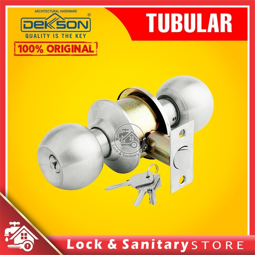Dekson Dekkson KCBL 8587 ET SSS Tubular Lock Set Door Handle | Shopee ...