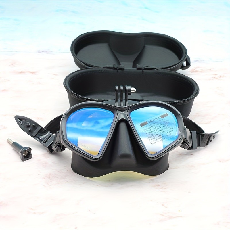 Freediving Mask Two-Window Tempered Glass Diving Mask - Waterproof ...