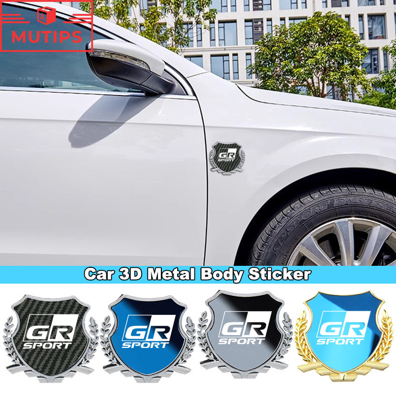 Toyota GR 3D Metal Logo Car Sticker Carbon Fiber Side Fender Rear Badge ...