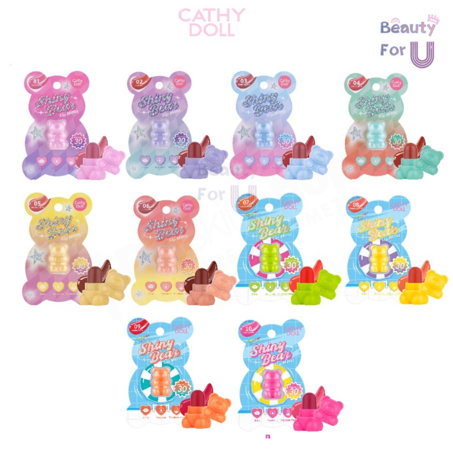 Cathy Doll Shiny Bear Lip Moist 1.1g Katy Mini Bright Lips | Shopee ...