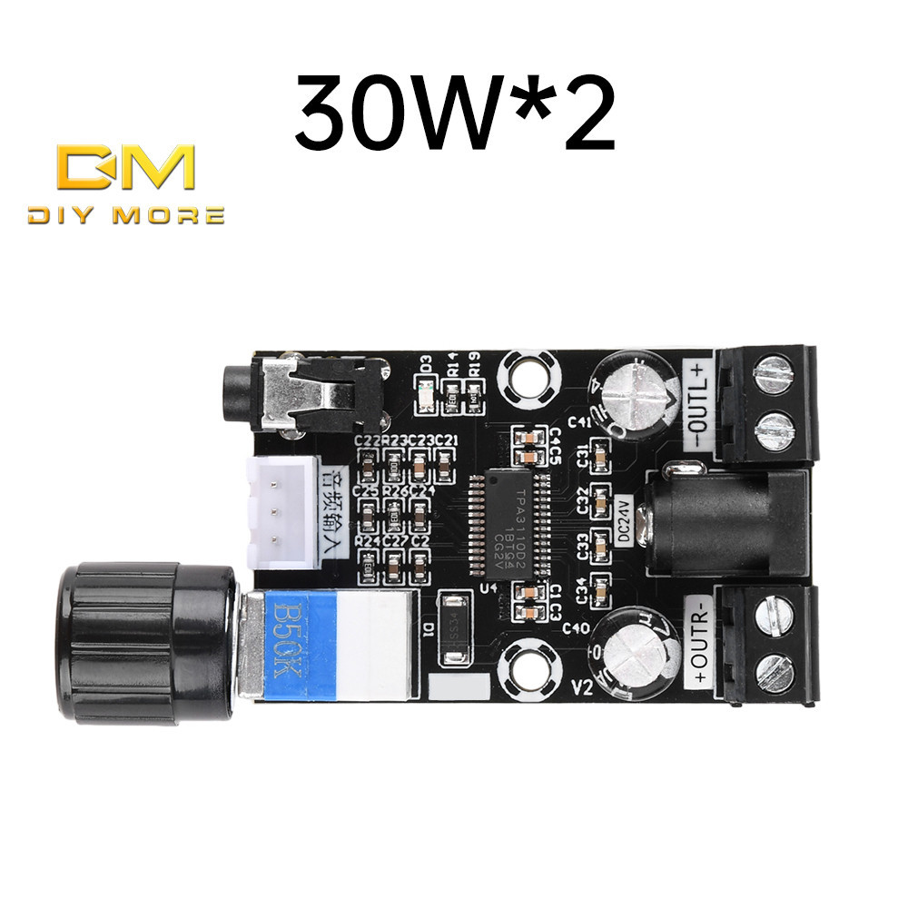 DIYMORE XH-A240 DC8-26V Universal HD Small Digital Amplifier Board ...