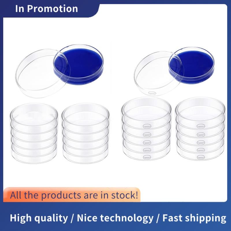 Glass Petri Dish Set Borosilicate Lab Plates Transparent Tissue Culture ...