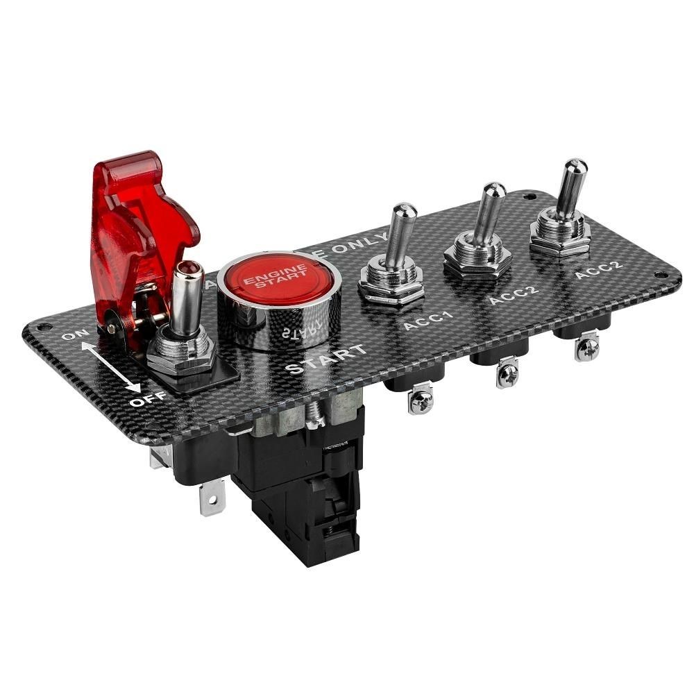 Combination Switch Racing Modified One-Button Ignition Carbon Fiber ...
