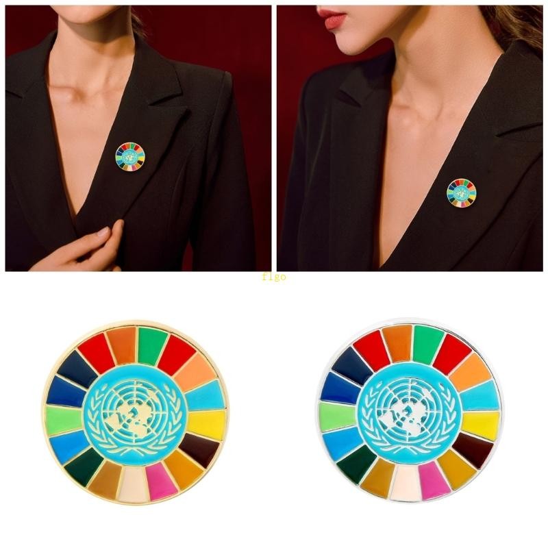 flgo Colorful Enamel United Nations SDGs Pin 17 Color Sustainable ...