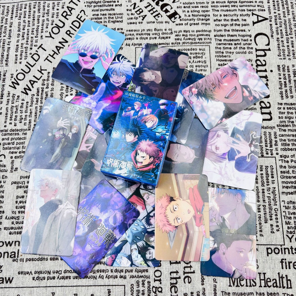 50-92pcs Manga Manhwa Jujutsu Kaisen Laser Holographic Lomo Cards ...