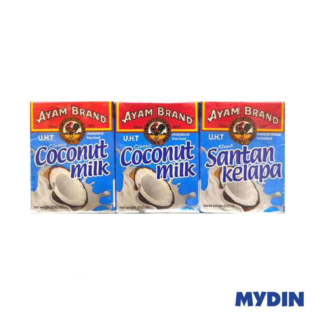 Ayam Brand Coconut Milk (3 x 200ml) | Shopee Malaysia
