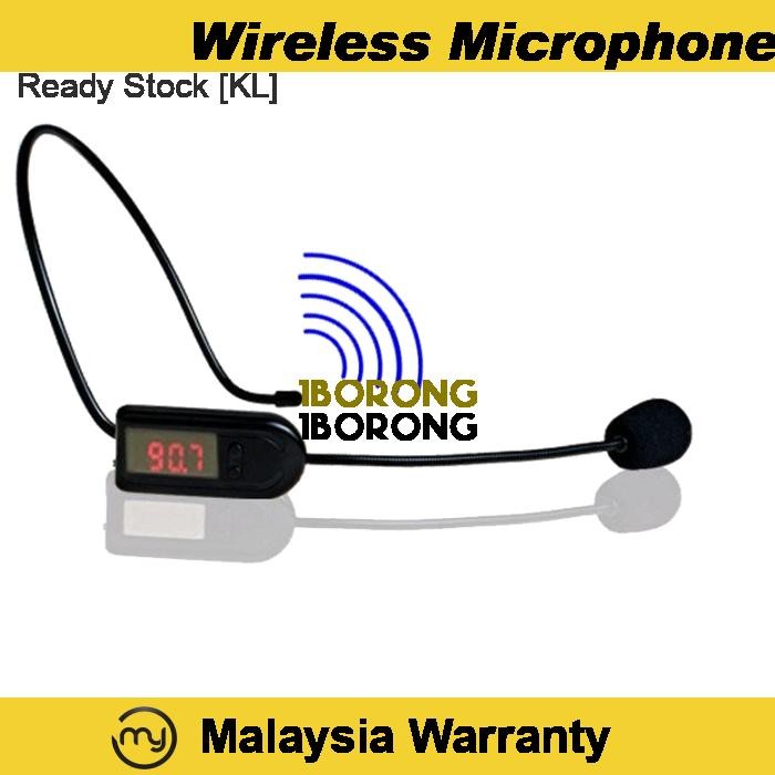 FM Wireless Microphone Headset Megaphone For Radio Mic Loudspeaker ...