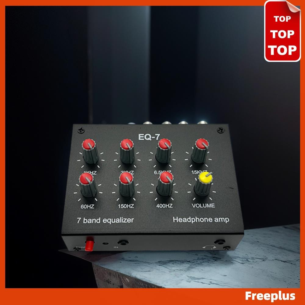 EQ-7 Audio Signal Preamplifier 2Channel Digital Sound Equalizer 7 Band ...