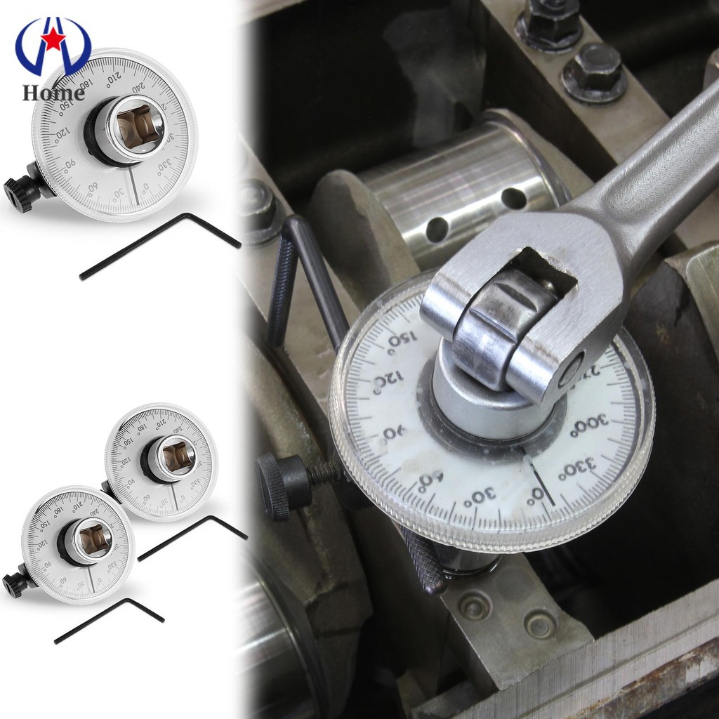 2Pcs/1Pc Torque Angle Gauge Tool with Wrench 360° Adjustable ...