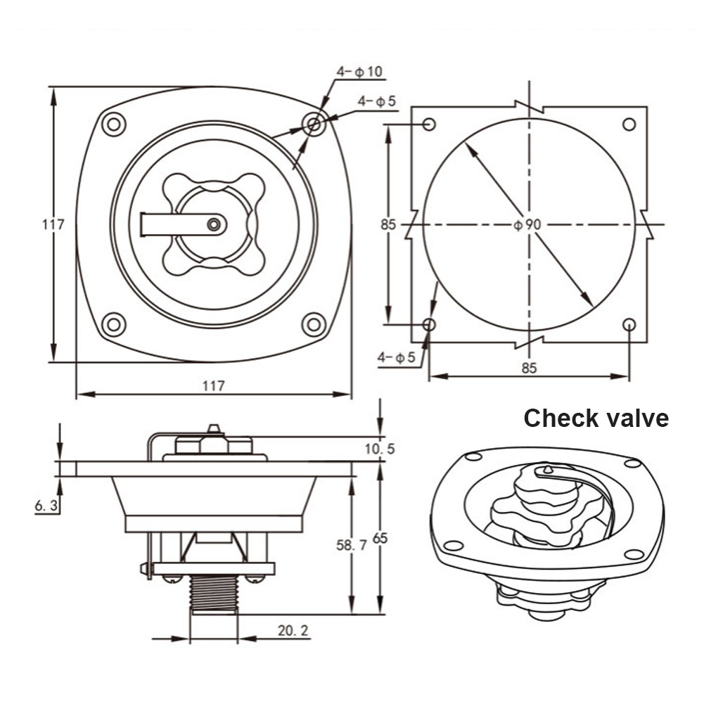 RV Mains Water Inlet with Pressure Regulator Black/White Motorhome ...