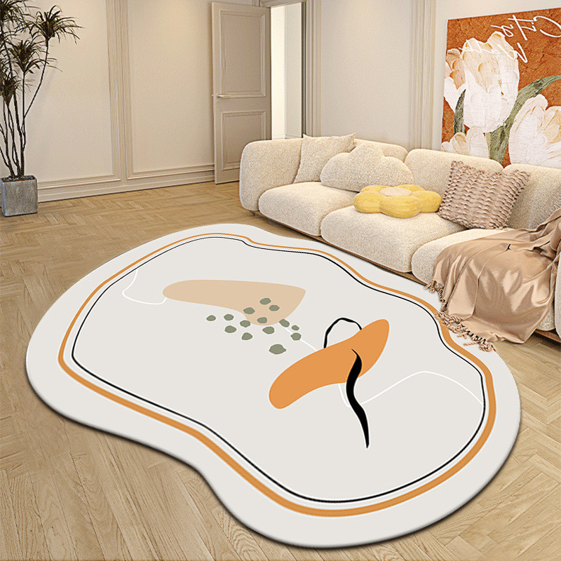 120 * 180cm Nordic Irregular Shape Living Room Carpet Floor Mat Girl ...