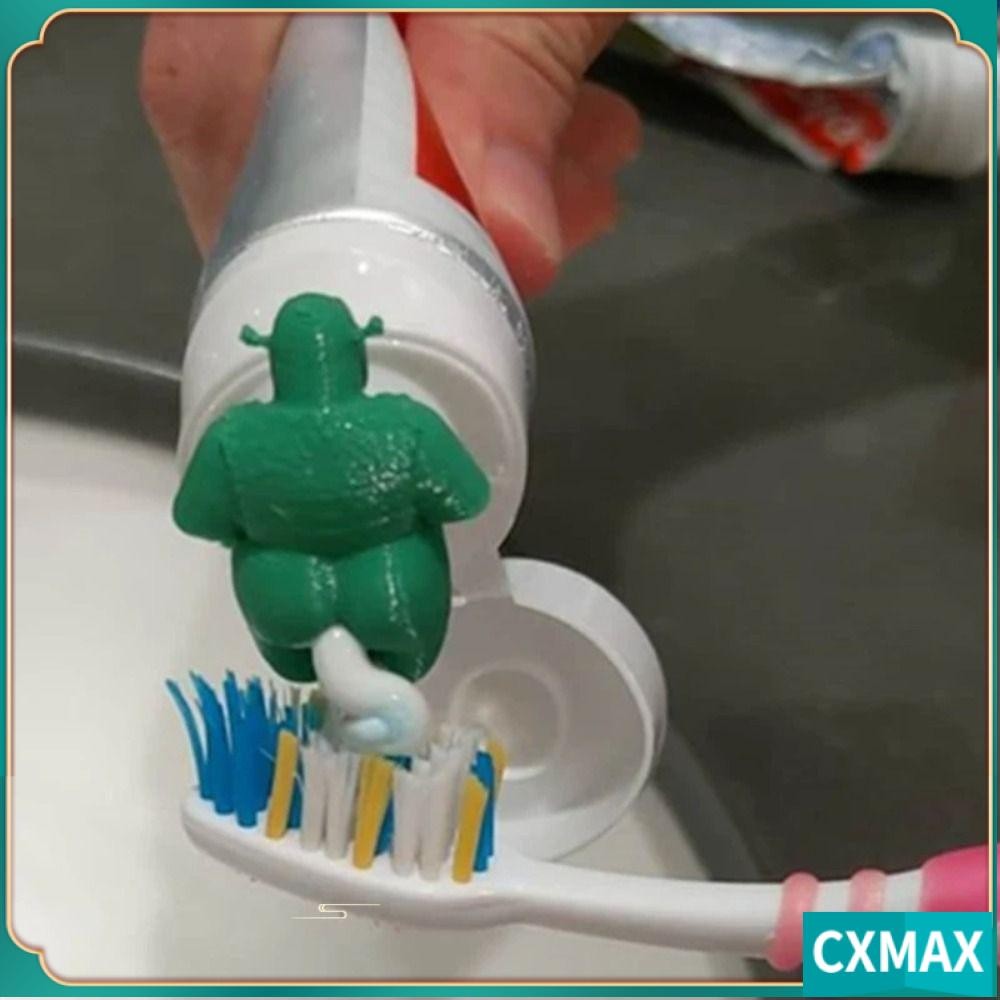 CVMAX Toothpaste Squeezer, Bathroom Supplies Toothpaste Hat Shrek ...