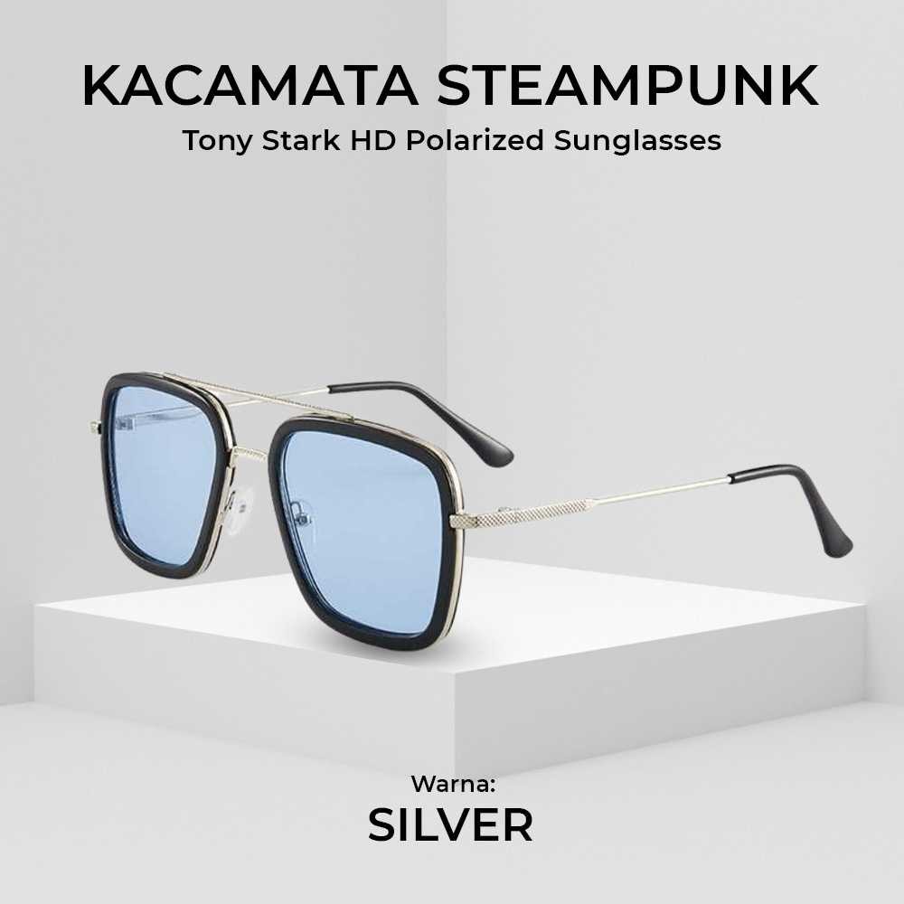 Tony Stark Steampunk HD Sunglasses Metal Frame | Shopee Malaysia