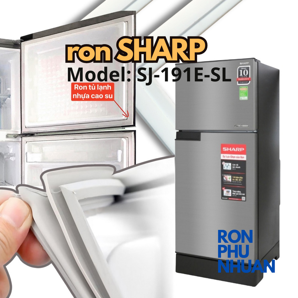 The seal of the Sharp refrigerator door model SJ- 191 ESL prevents the ...