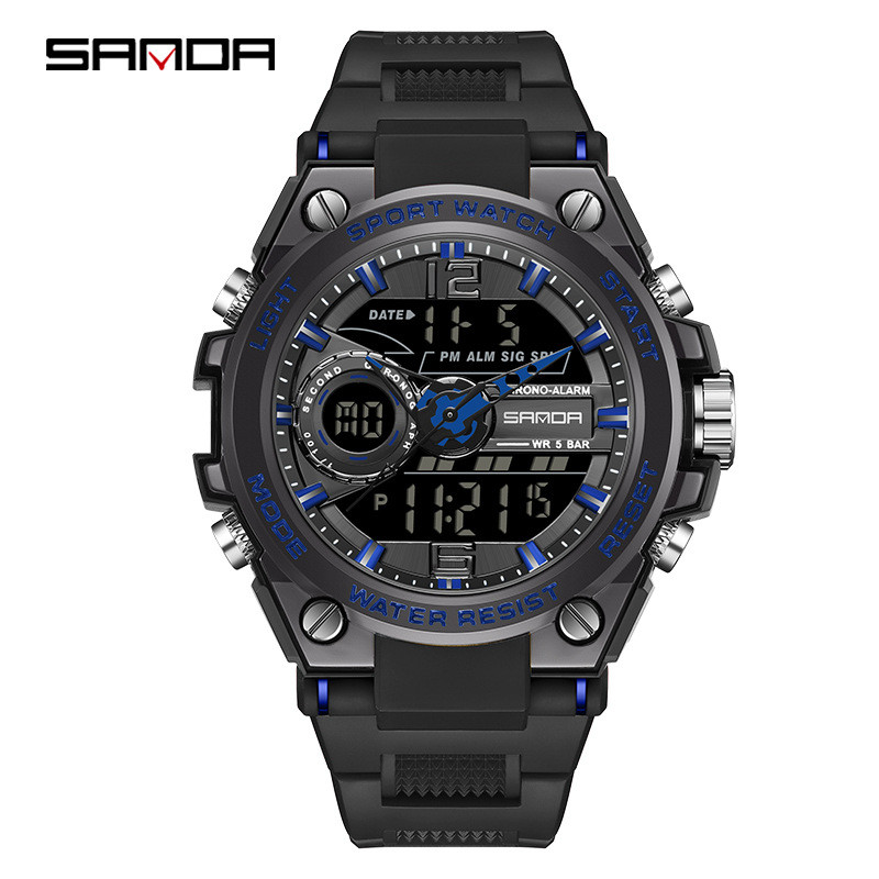 2024 Fashion Sports Sanda Fashion Couple Watch Luminous Waterproof ...