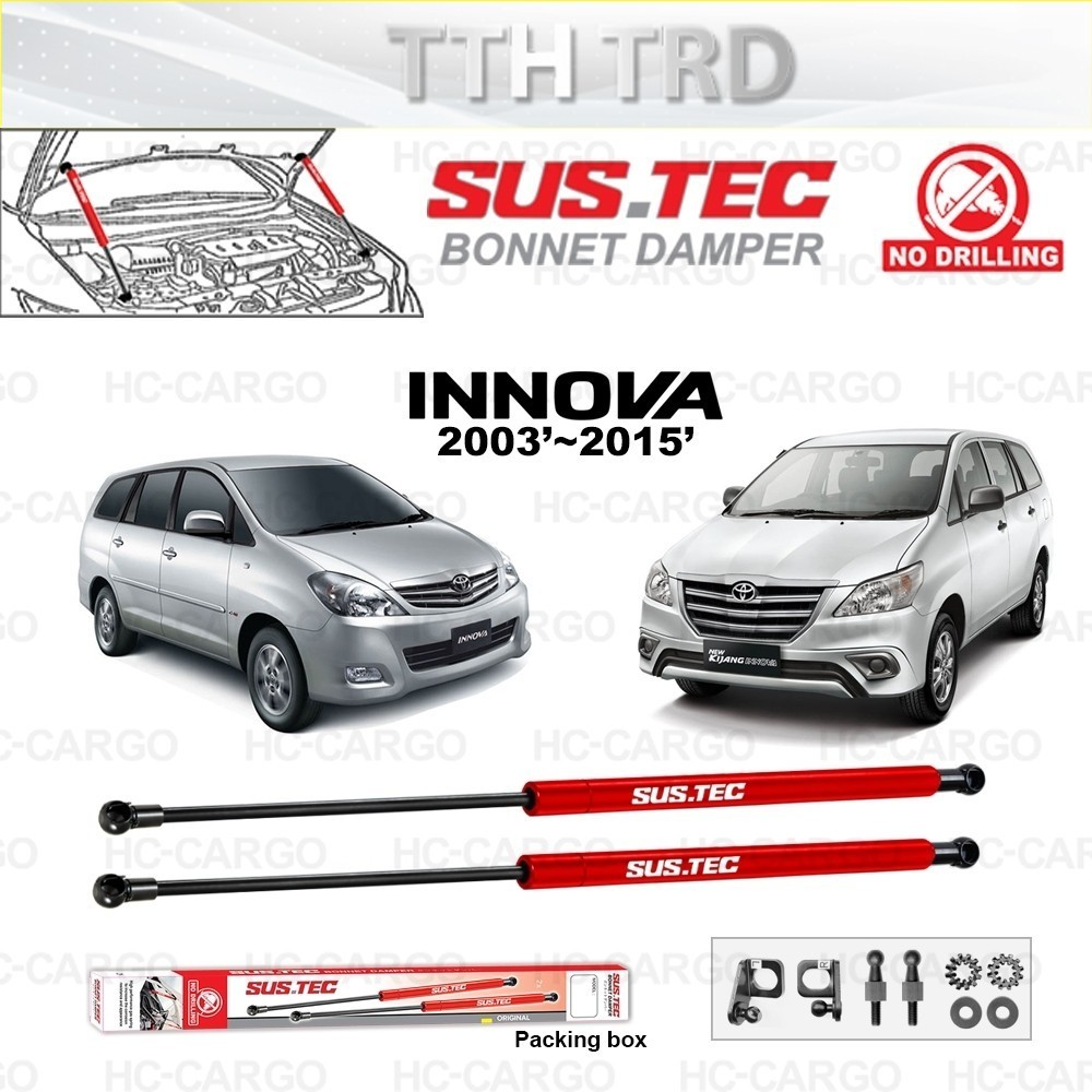 Toyota Innova 2003 - 2015 Sustec Front Hood Damper Bonnet Gas Lifter Bonnet Absorber | Shopee ...