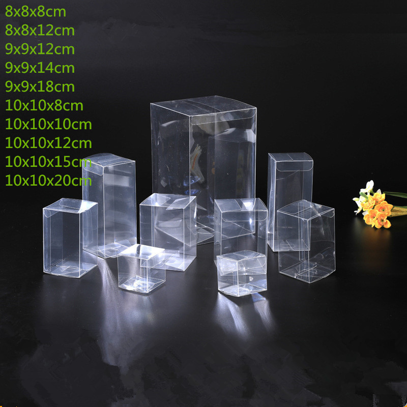10pcs PVC transparent rectangular plastic packaging box with figurine ...