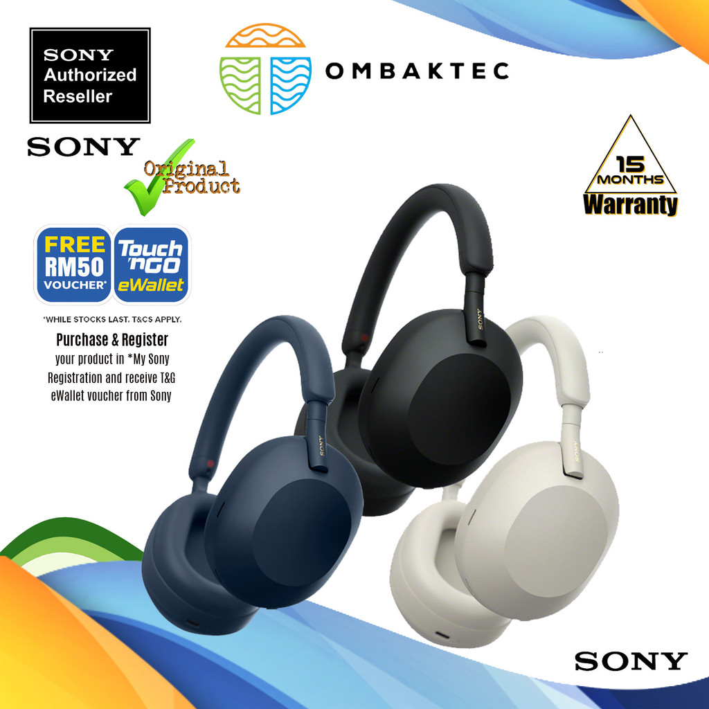 Sony WH-1000XM5 / 1000XM5 Wireless Digital Noise-Cancelling Over-Ear Headphones Hi-Res Audio ...