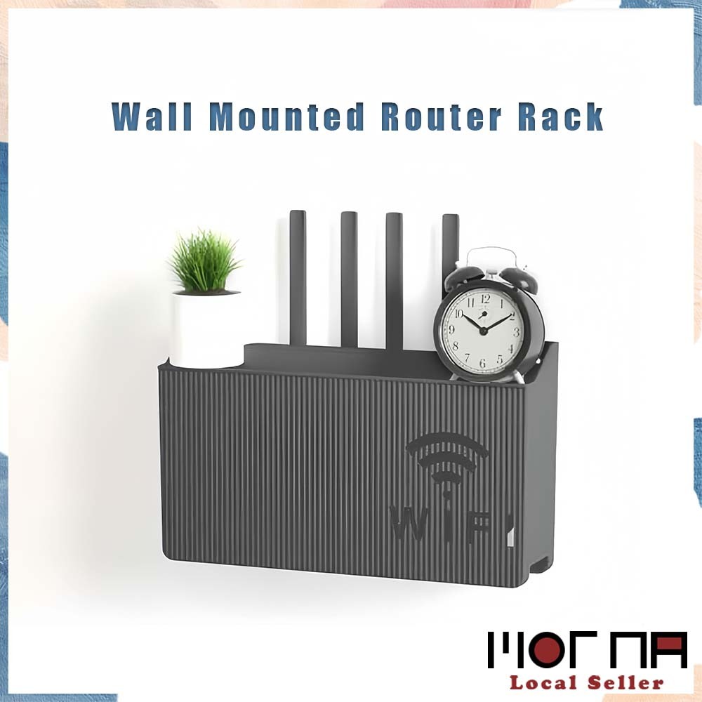 Wifi Router Hanging Wall Shelf No-punch Installation Router Rack Router ...
