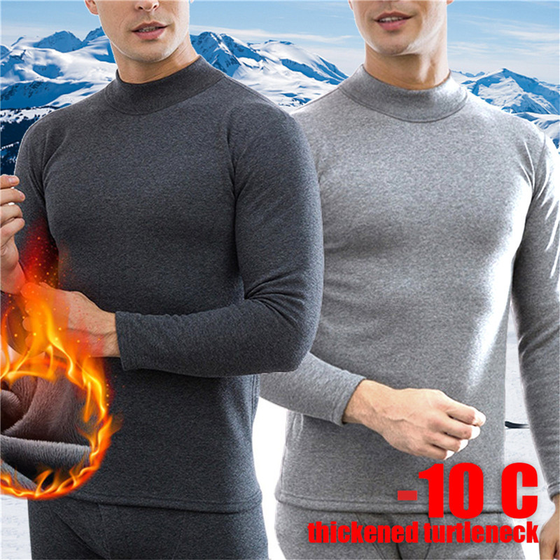 Thermal Underwear Men's Thickened and Padded Cold Protection Warm Set ...