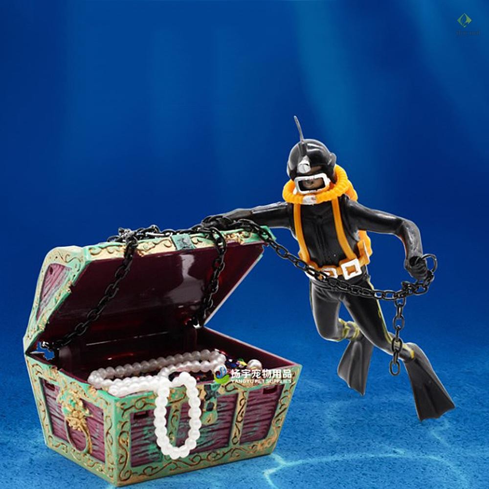 Aquarium Floating Diver Ornament Aquarium Decoration with Moving ...