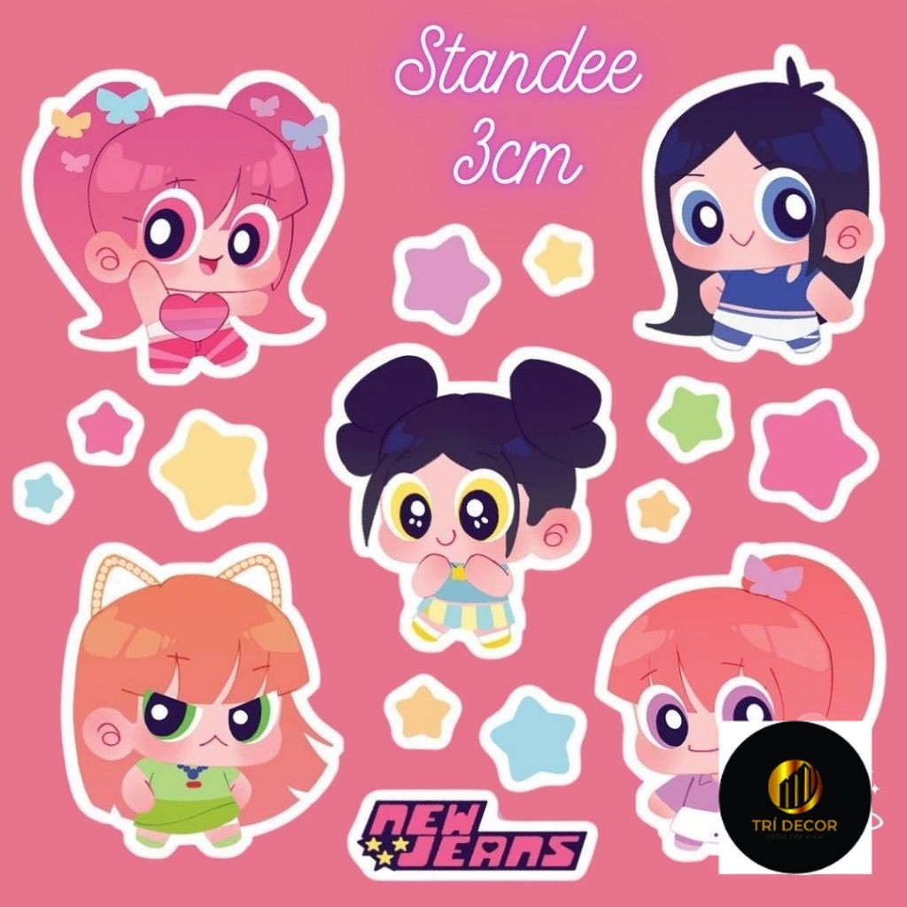 (3cm) Standee model NEWJEANS ver STAR Hanni Hyein Haerin Minji Danielle ...