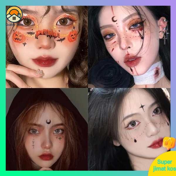 tattoo sticker waterproof temporary tattoo Pelekat tatu Halloween ...